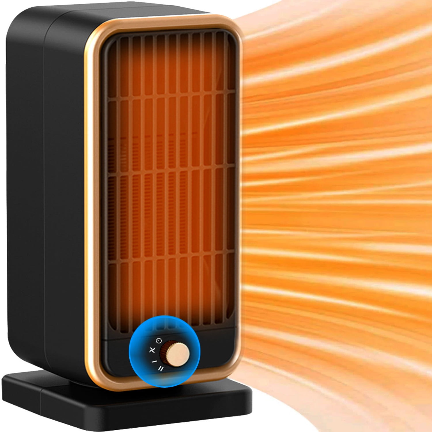 Portable Space Heater, 900W Electric Heater PTC Ceramic Fast Safety ...