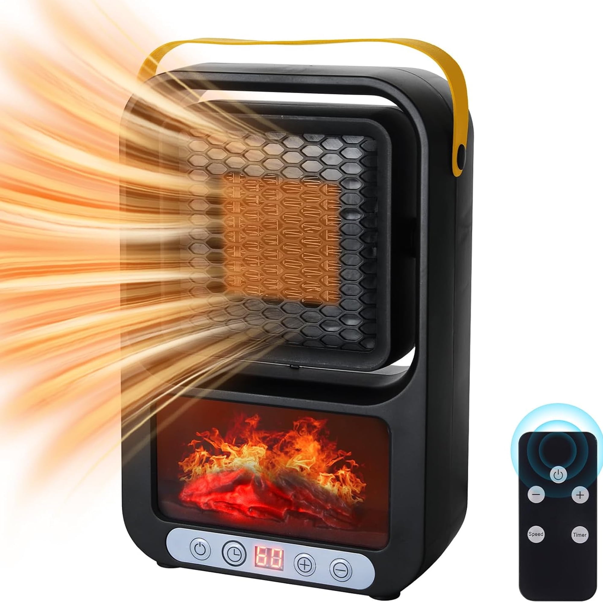 Portable Space Heaters for Indoor Use, Electric Desktop Fireplace ...