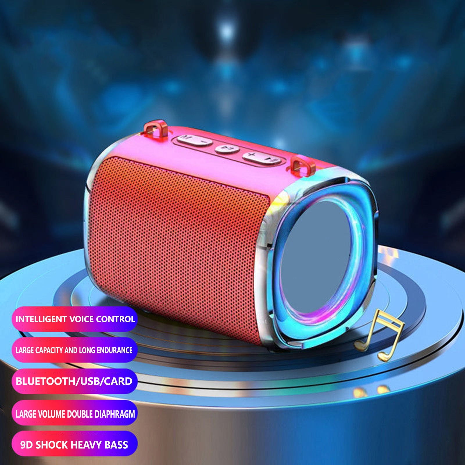 Portable Speaker, Intelligent Bluetooth Speaker Bluetooth Small Speakerhigh Sound Quality High ...