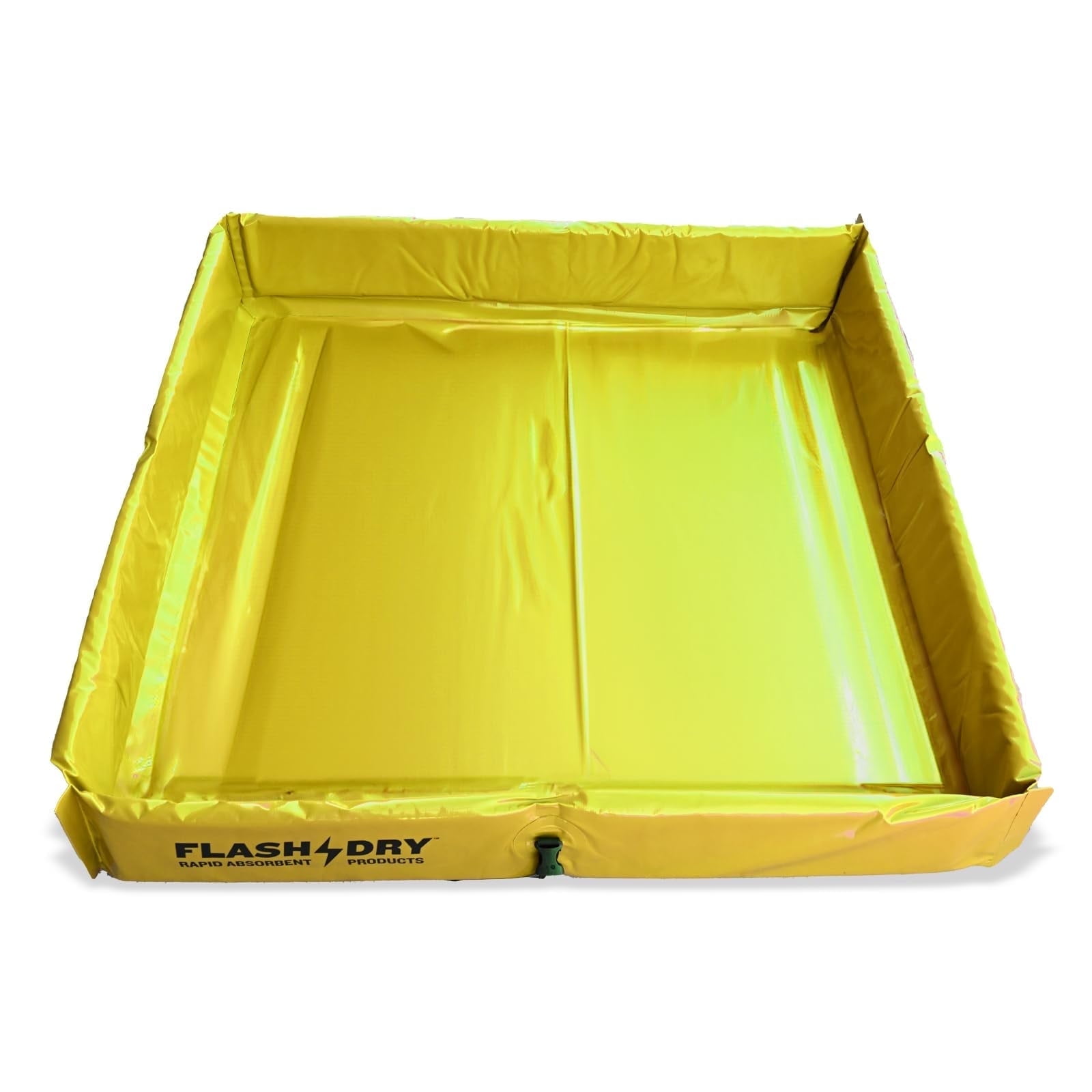 FlashDry 4' x 4' Folding Portable Spill Containment Berm, Reusable for ...