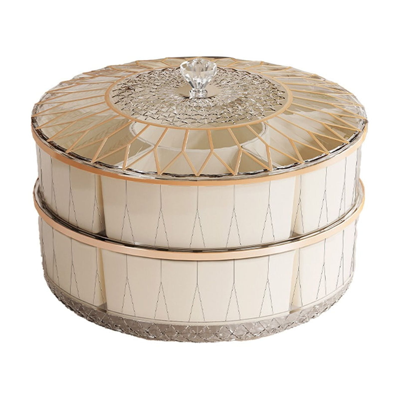 Portable Spinning Rounded Veggie Tray for Kitchen,Divided Serving Tray ...