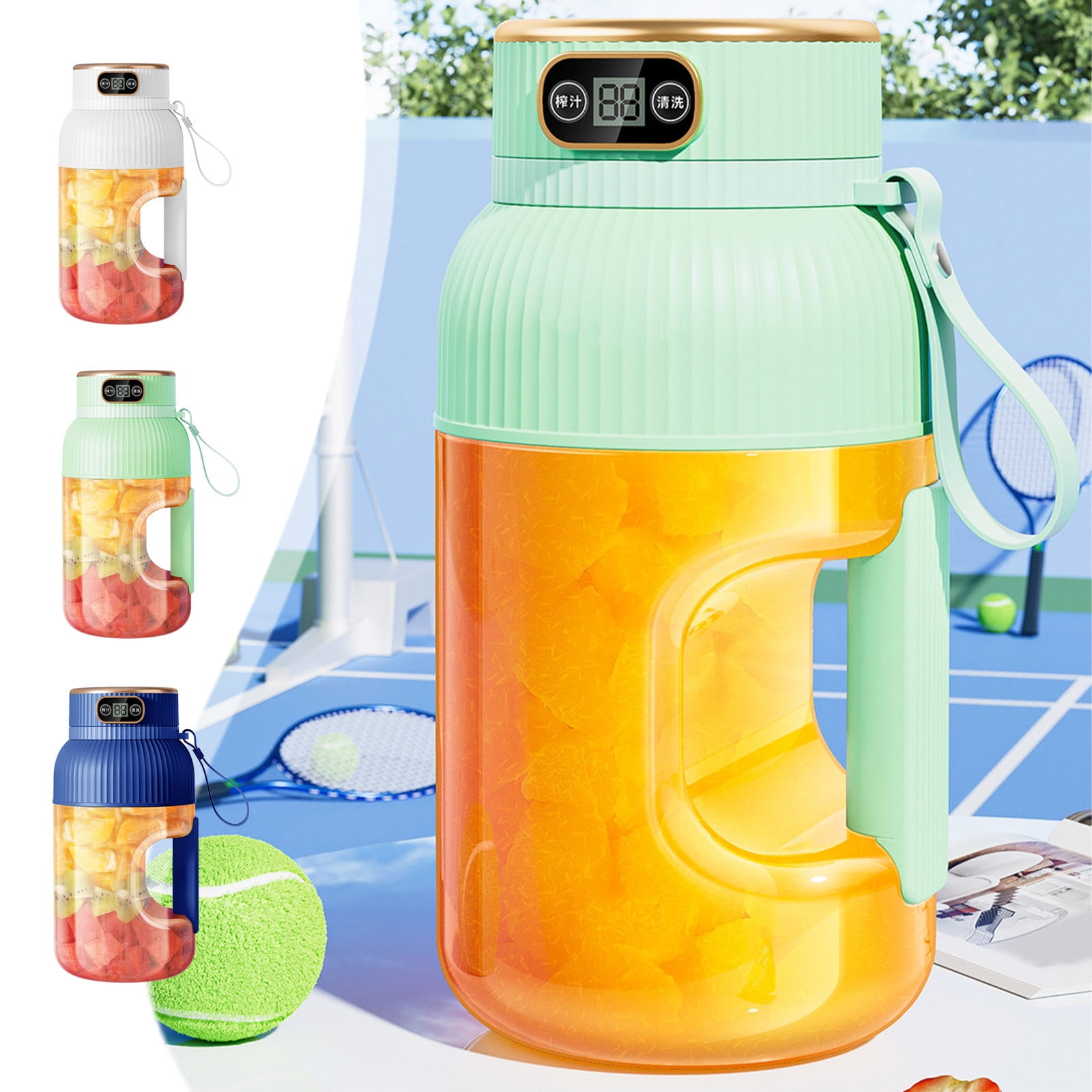 Portable Sports Kettle & Mixing Cup 1200ML | Stainless Steel Glass ...
