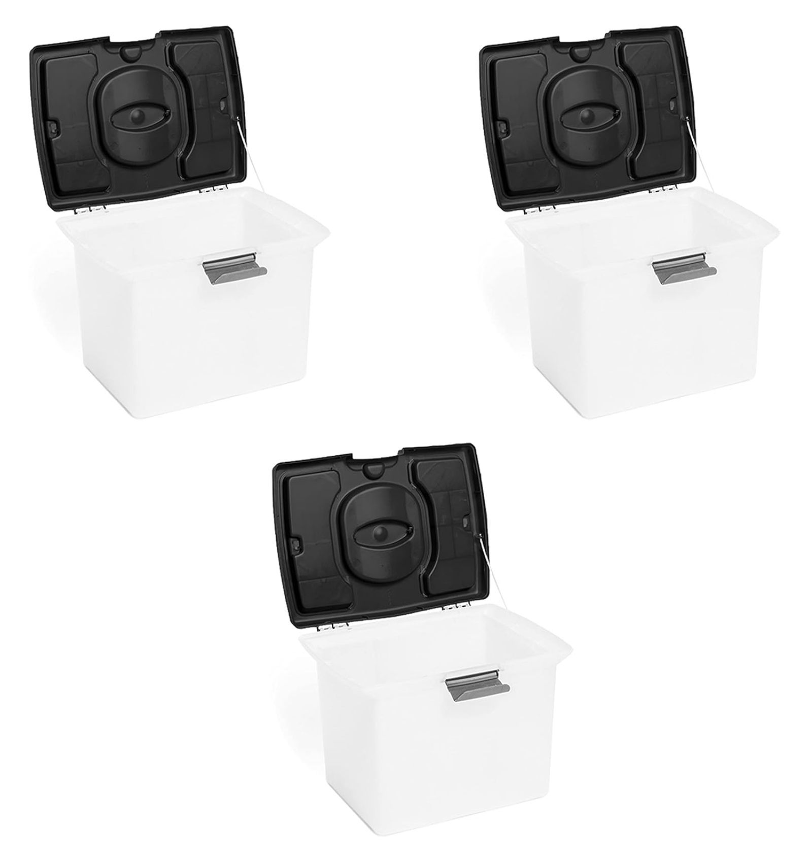 Portable Stackable File Storage Caddy w/Comfort Grip Handles and ...