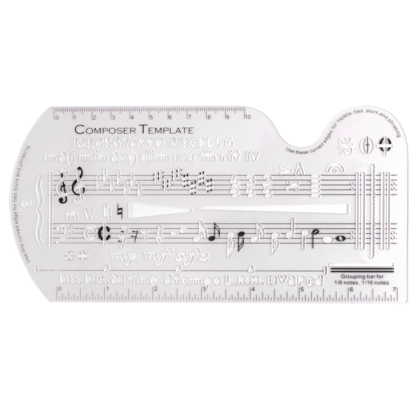 Portable Staff Drawing Ruler Composing Template Stencil Song Writer's ...