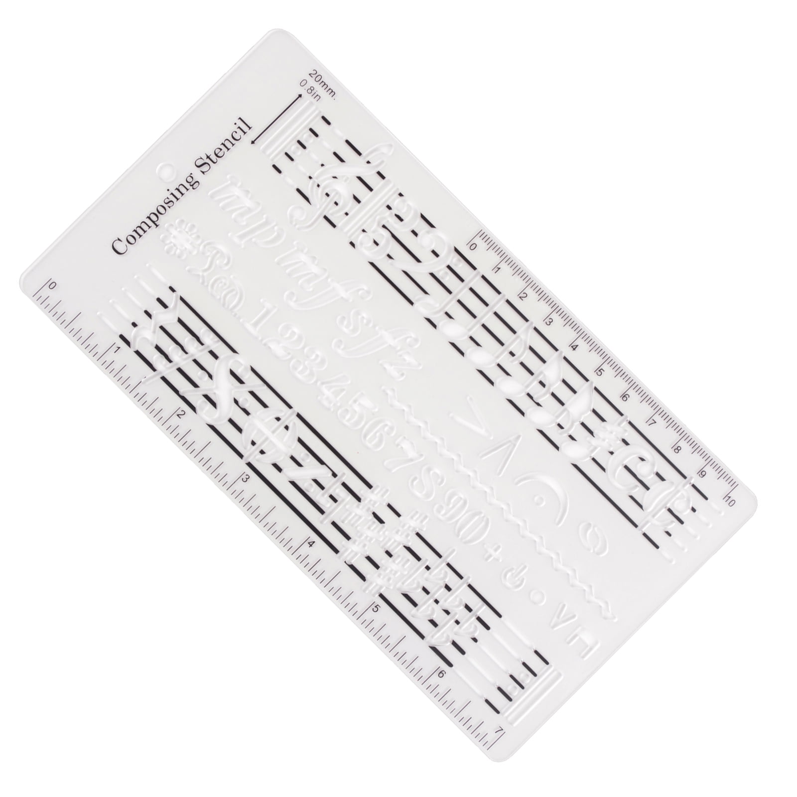 Portable Staff Drawing Ruler Composing Template Stencil Song Writer's ...