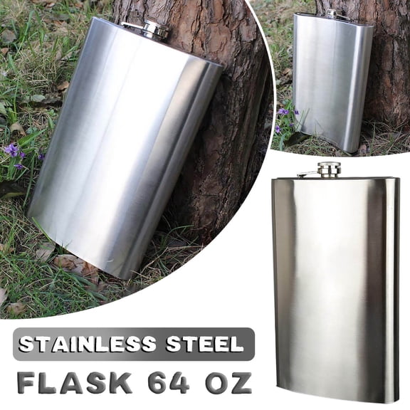 Hip Flask for Liquor Matte Red Stainless Steel Leakproof with Funnel,8 ...