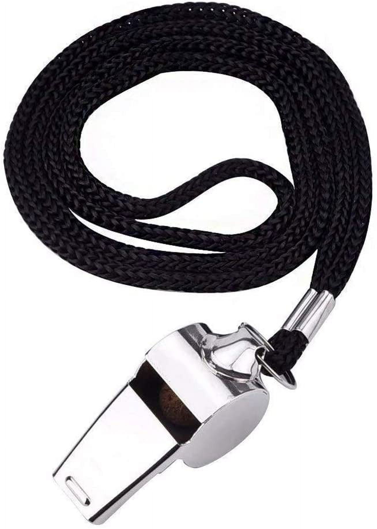 Portable Stainless Steel Whistle with Lanyard Referee Emergency Sports ...