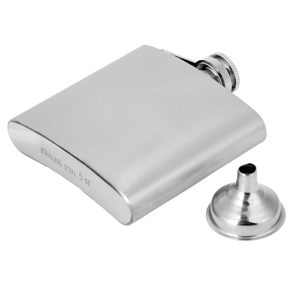 Portable Stainless Steel Wine Whiskey Flask Elegant Alcohol Bottle ...