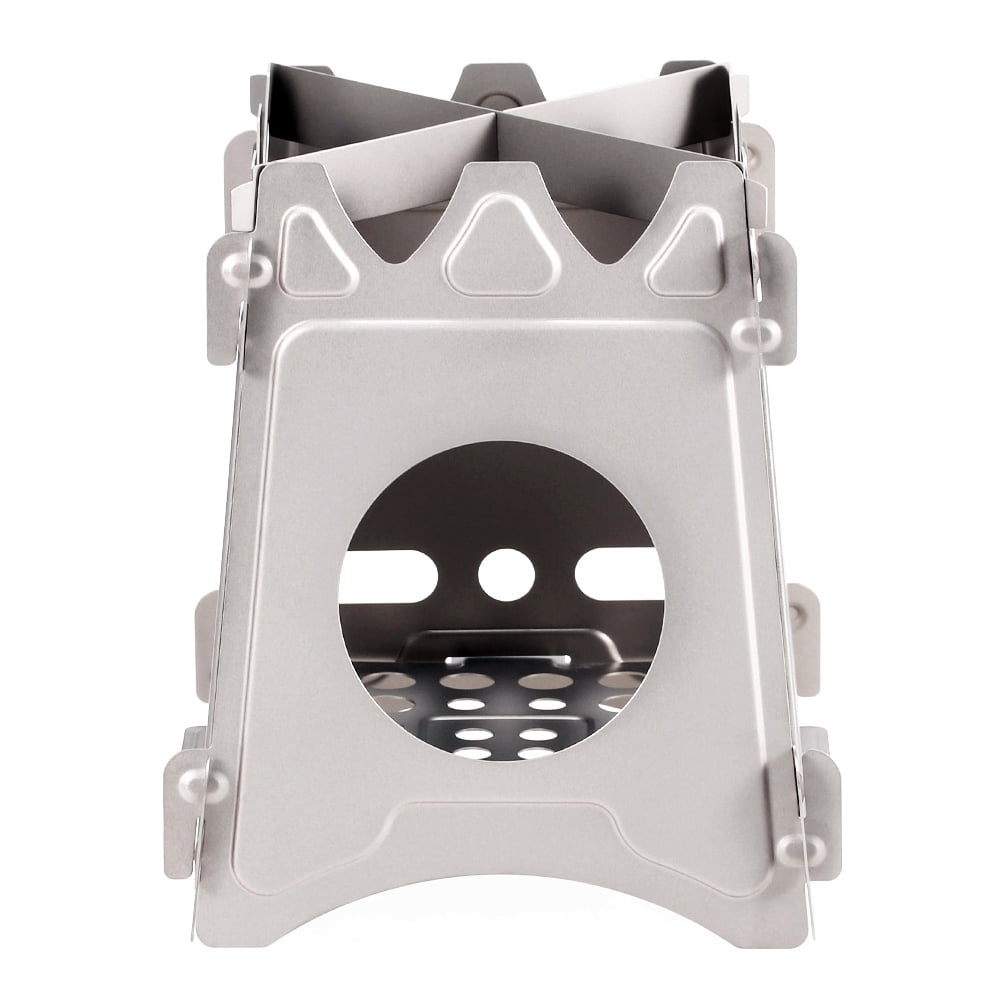 Portable Stainless Steel Wood Stove Outdoor Camping Foldable Burning ...