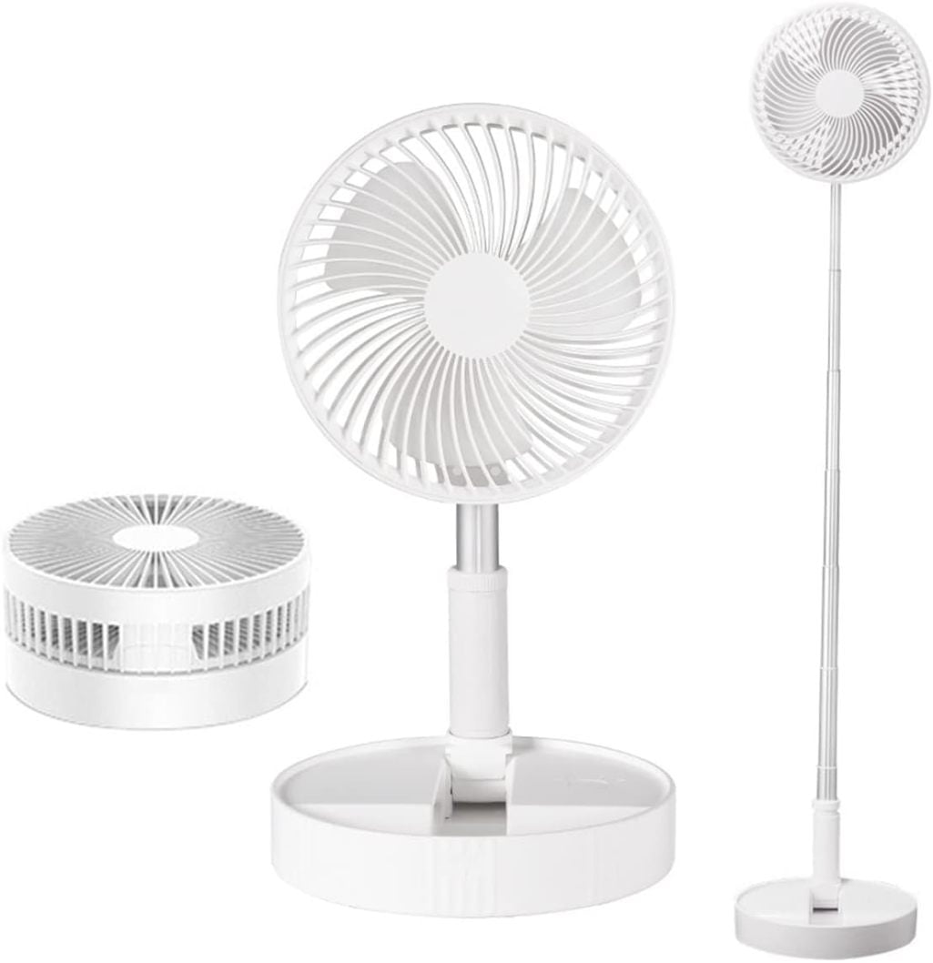 Portable Standing Fan/Folding USB Desk Fan/Telescopic Floor Fan ...