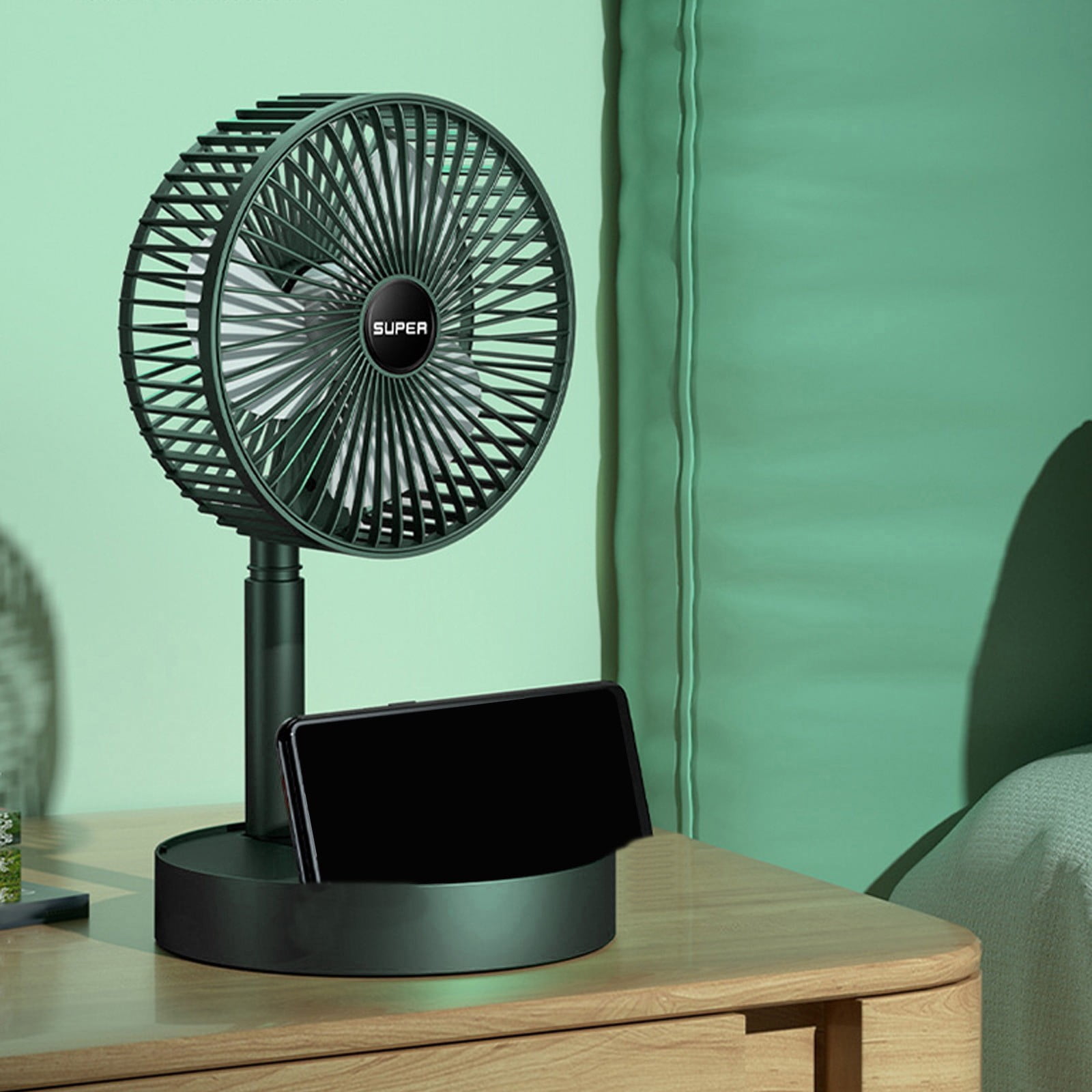 Portable Standing Fan Stretchable Fan, Fan Portable, 3 Speeds Desktop ...