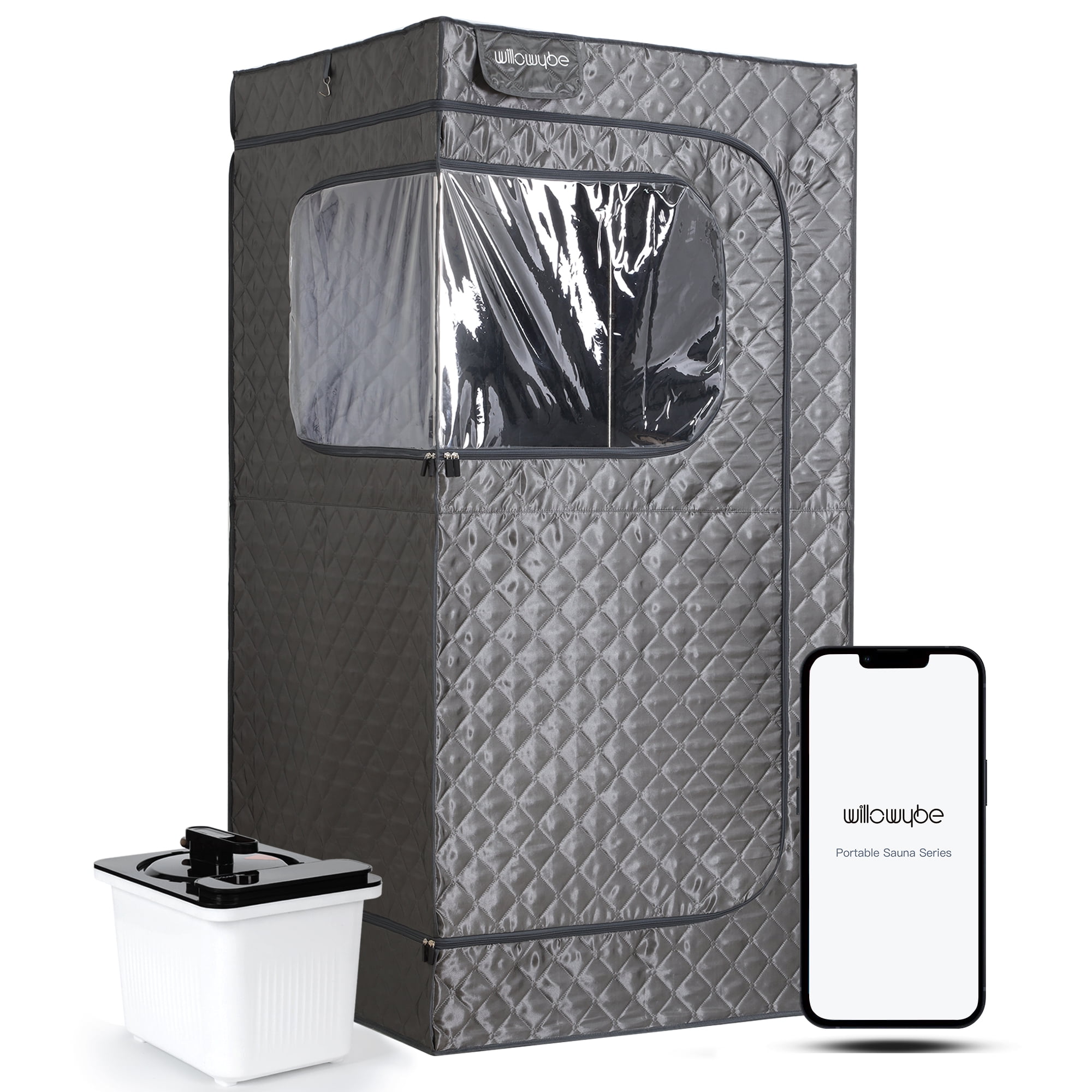 Willowybe Portable Steam Sauna, Bluetooth Control, 4L Steamer, Foldable ...