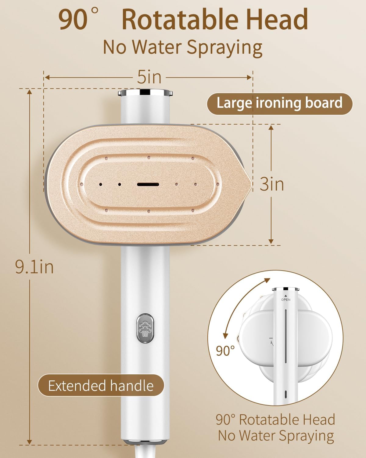 Portable Steamer For Clothes Travel Mini Steamer and Iron Fast 10s Heat ...