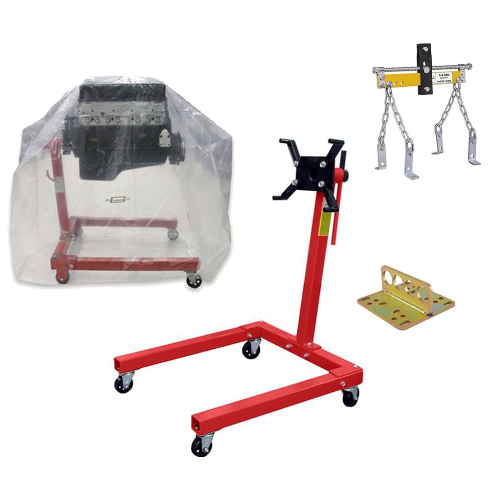 Portable Steel Rotating Engine Stand Hoist Kit (1,500 lb Capacity ...