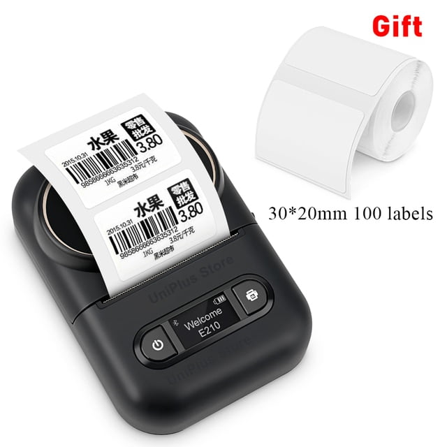 Portable Sticker Printer E210 Bluetooth Adhesive Thermal Label Printer ...