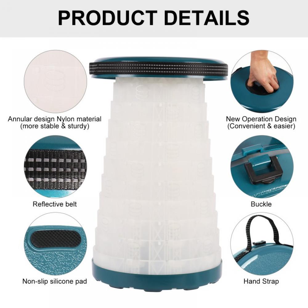 Portable Stool Collapsible Lightweight Telescoping Stool ,Folding ...