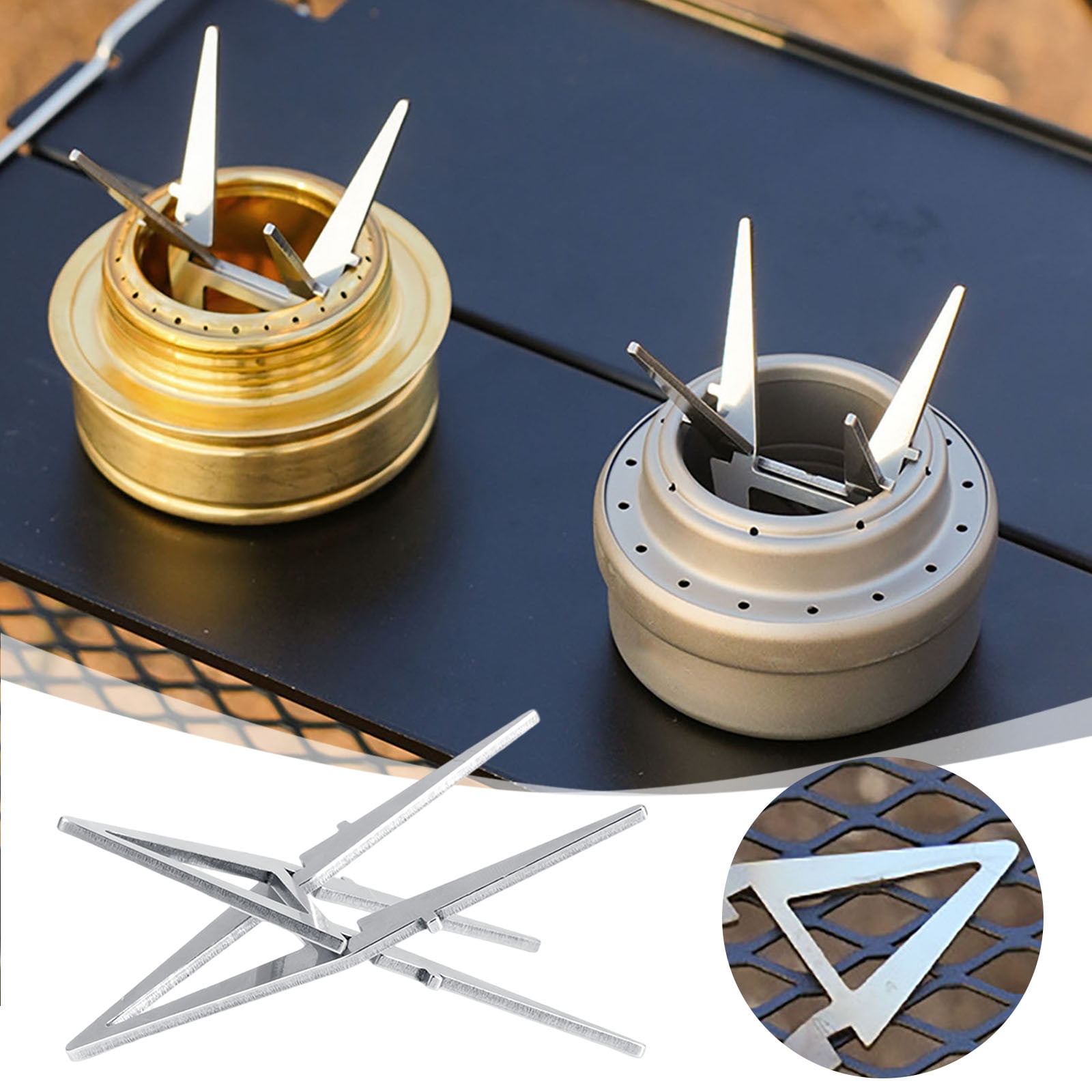 Portable Stove Stand Stainless Steel Pot Support Foldable Camping Stove ...