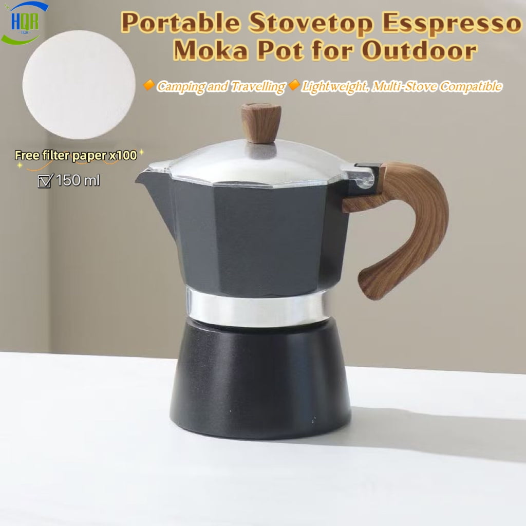 Portable Stovetop Moka Pot for Outdoor,Camping and Travelling ...
