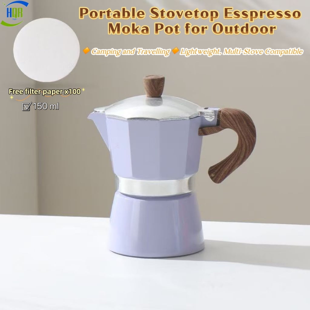 Portable Stovetop Moka Pot for Outdoor,Camping and Travelling ...
