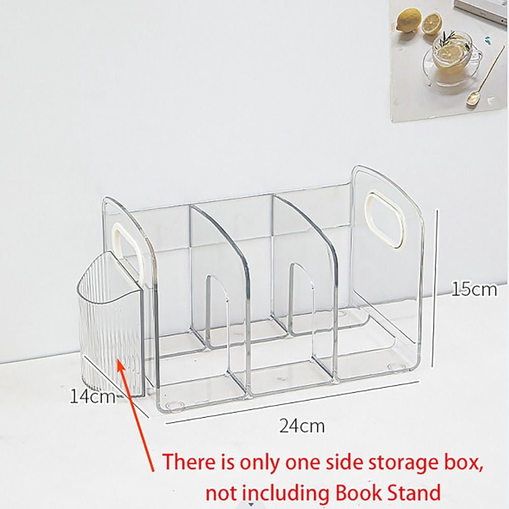 Portable Student Clear Acrylic Desk Organizer with Handle Desktop Book ...