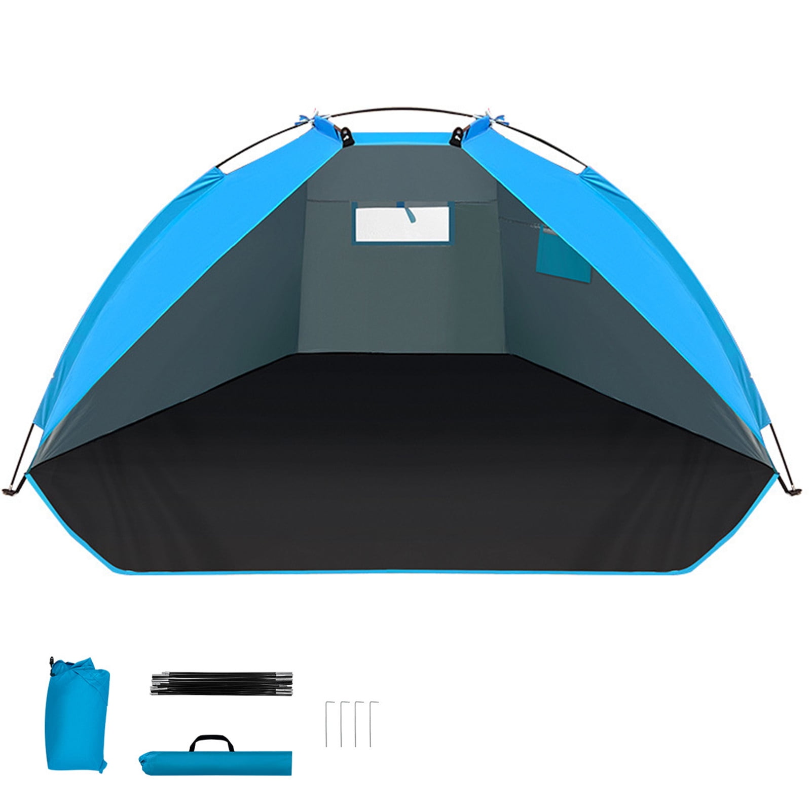 Portable Sun Shelter Tent Family Beach Shade Tent Anti-UV Pop-Up ...
