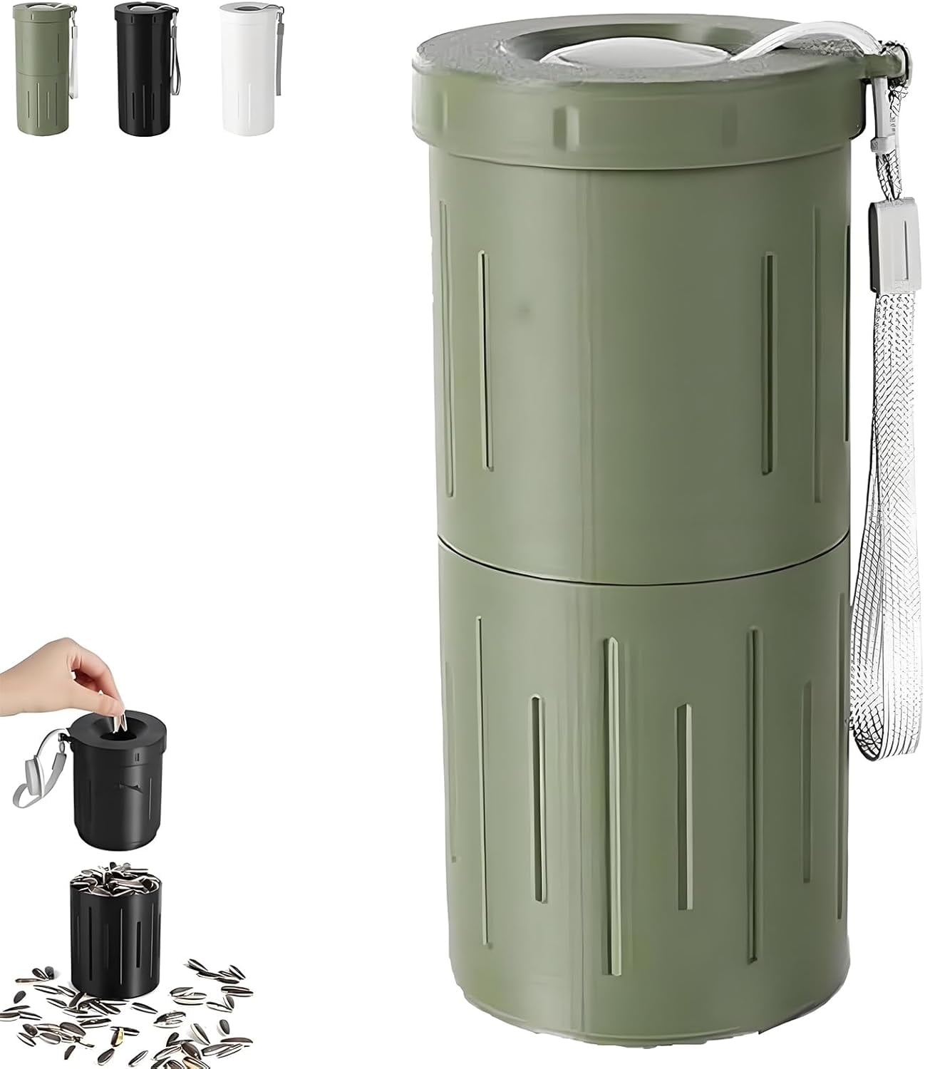 Portable Sunflower Seed Spit Cup for Car & Trip – with Shell Storage ...