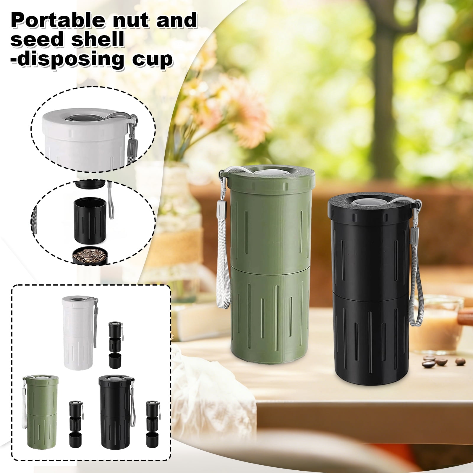 Portable Sunflower Seed Spit Cup with Shell Storage, 2026 New Sunflower ...