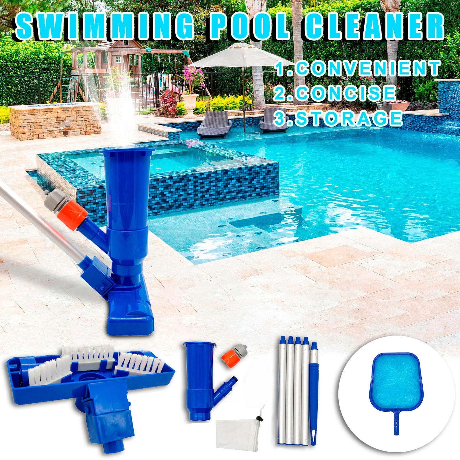 Portable Swimming Pool Vacuum Cleaner with 5 Sections Pole And Salvage ...