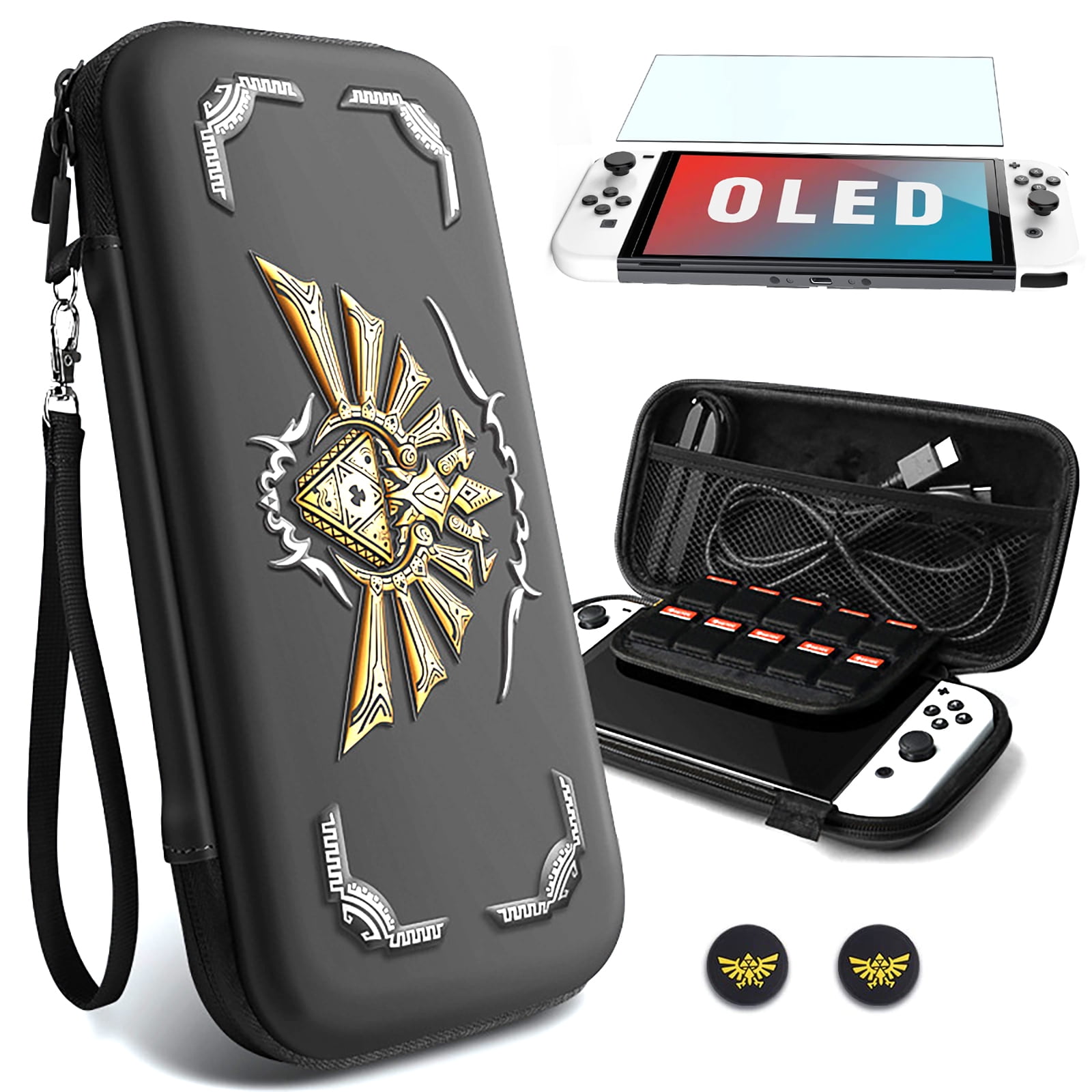 Portable Switch Game Console Storage Bag with HD Screensaver and ...