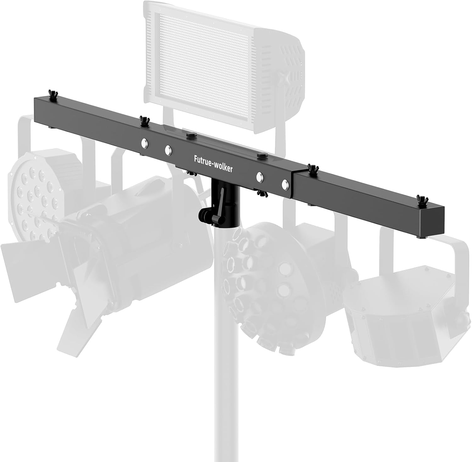 Portable T-Bar Lighting Stand – 38-Inch Heavy-Duty Crossbar Mount for 5 ...