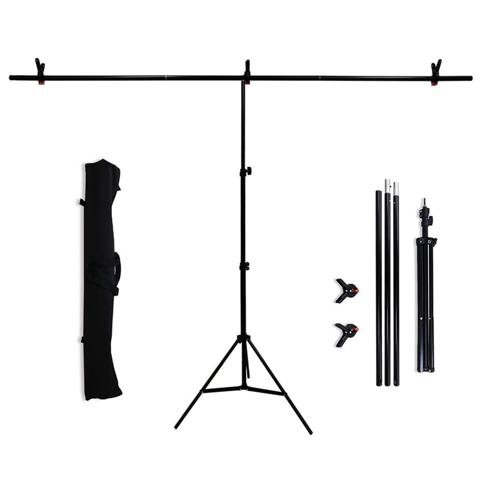 Portable T-Shape Backdrop Stand 6.6x6.6FT | Adjustable Photo Support ...