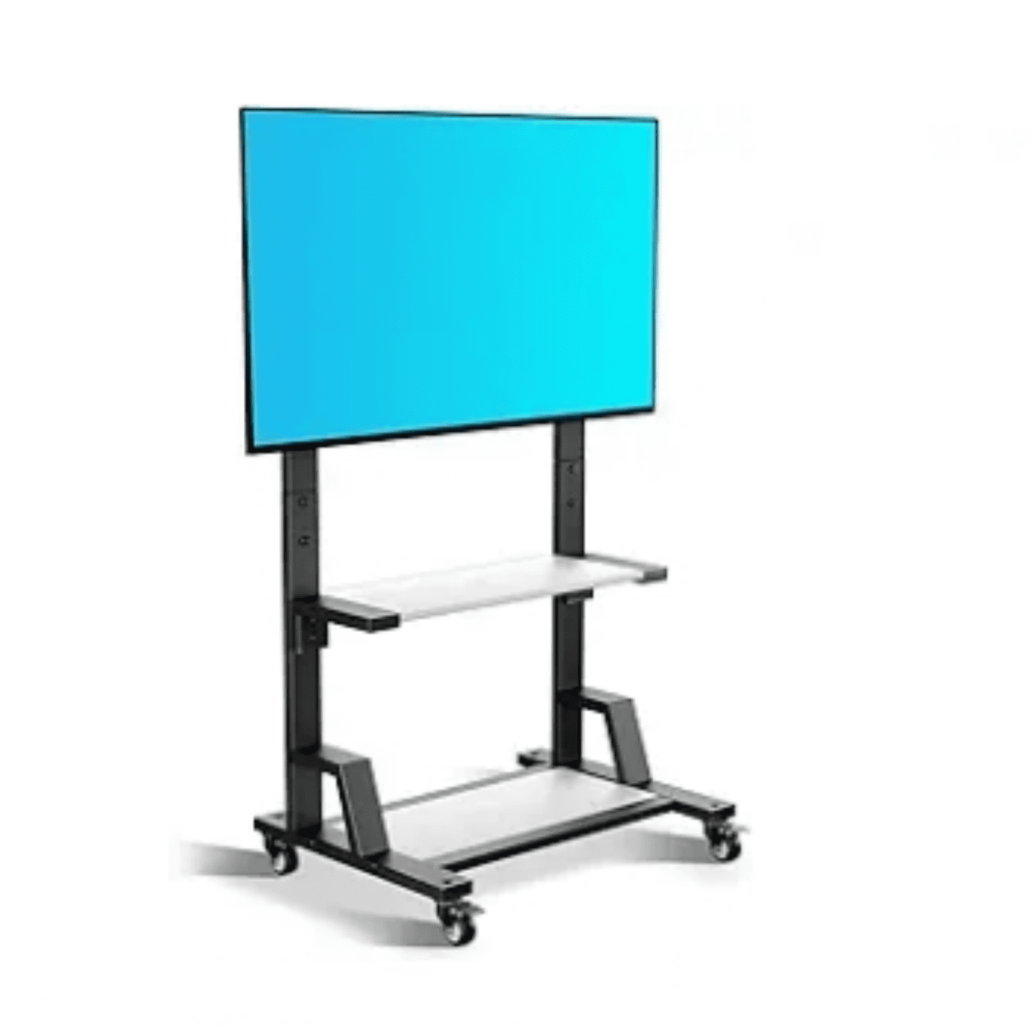 Portable TV Stand On Wheels, Rolling TV Stands for 32-75 Inch TVs Hold ...