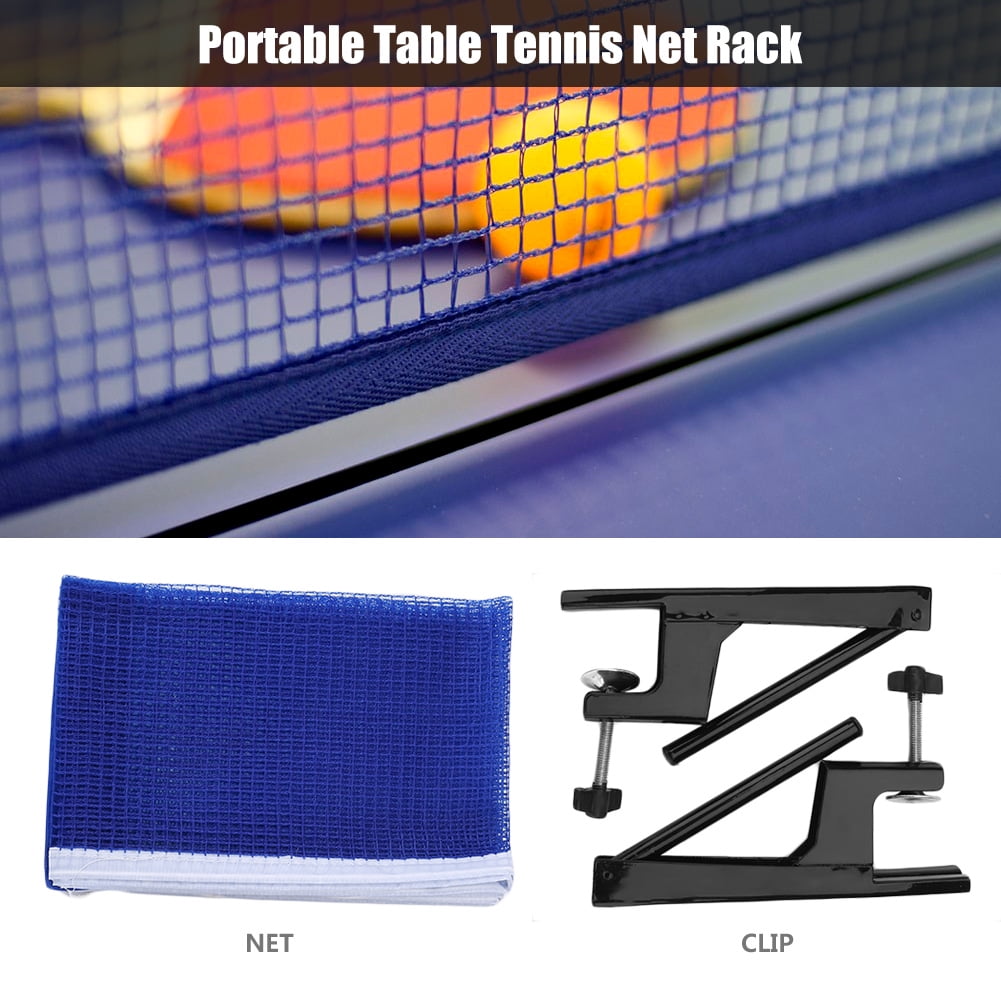 Portable Table Tennis Net with Metal Clamp Posts Ping Pong Net Set ...