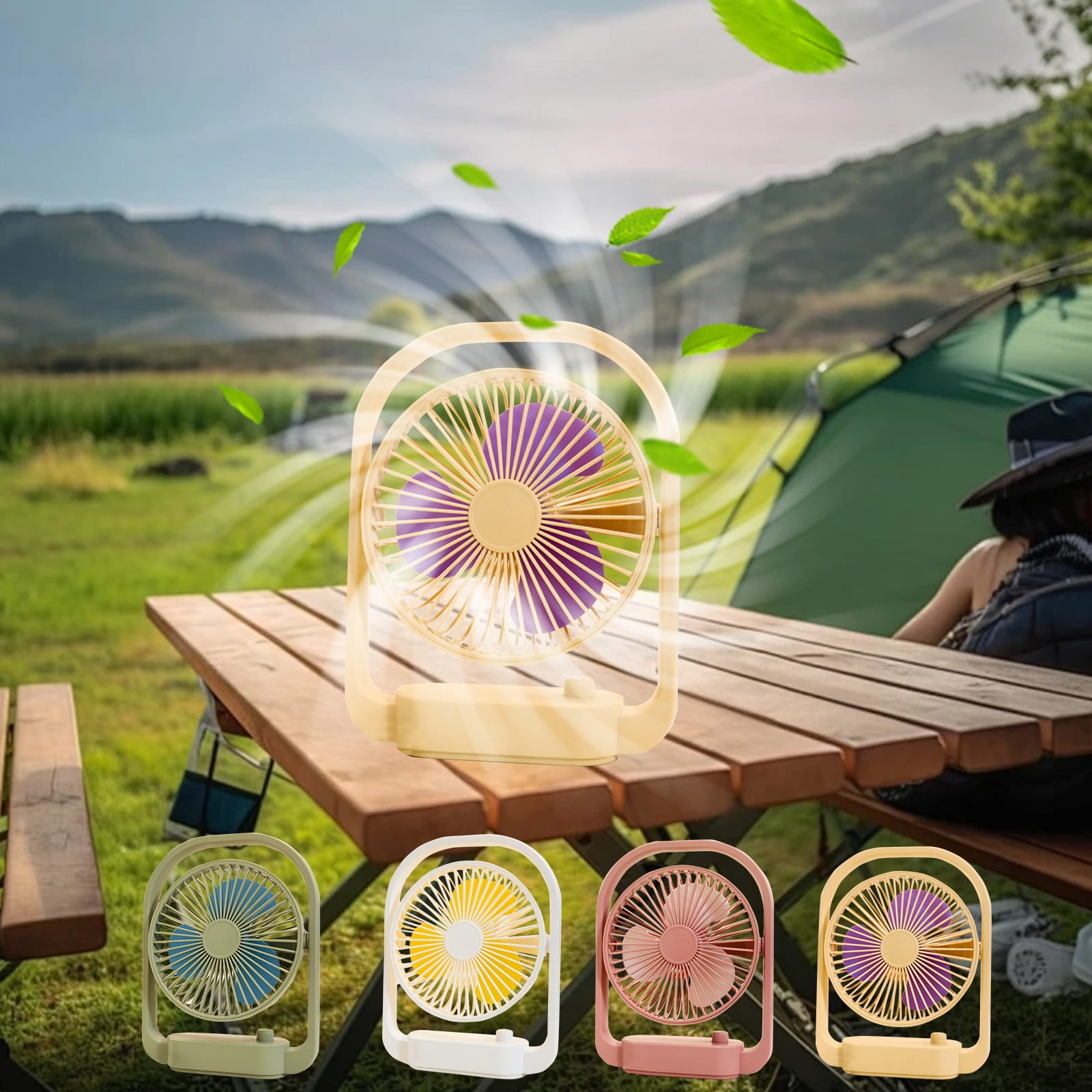 Portable Tabletop Fan with Handle | Adjustable Angle | Infinite Speed ...