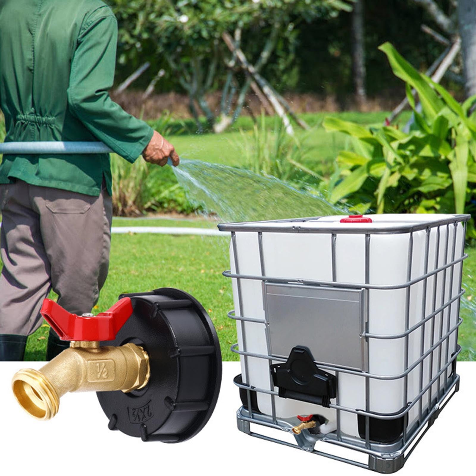 Portable Tank Adapter 60 Wire 1000L IBC Ton Bucket Fittings Brass ...