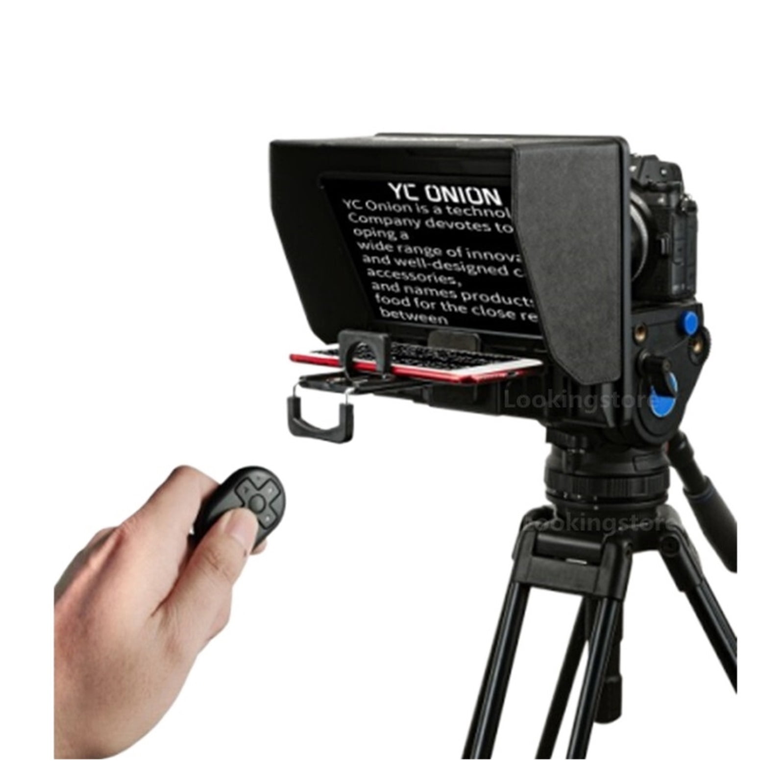 Portable Teleprompter Kit For Smartphone/Tablet/DSLR Camera Video ...