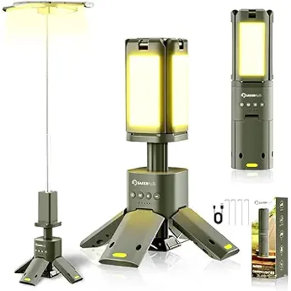 Portable Telescopic Camping Lantern with 14000mAh Rechargeable Battery ...