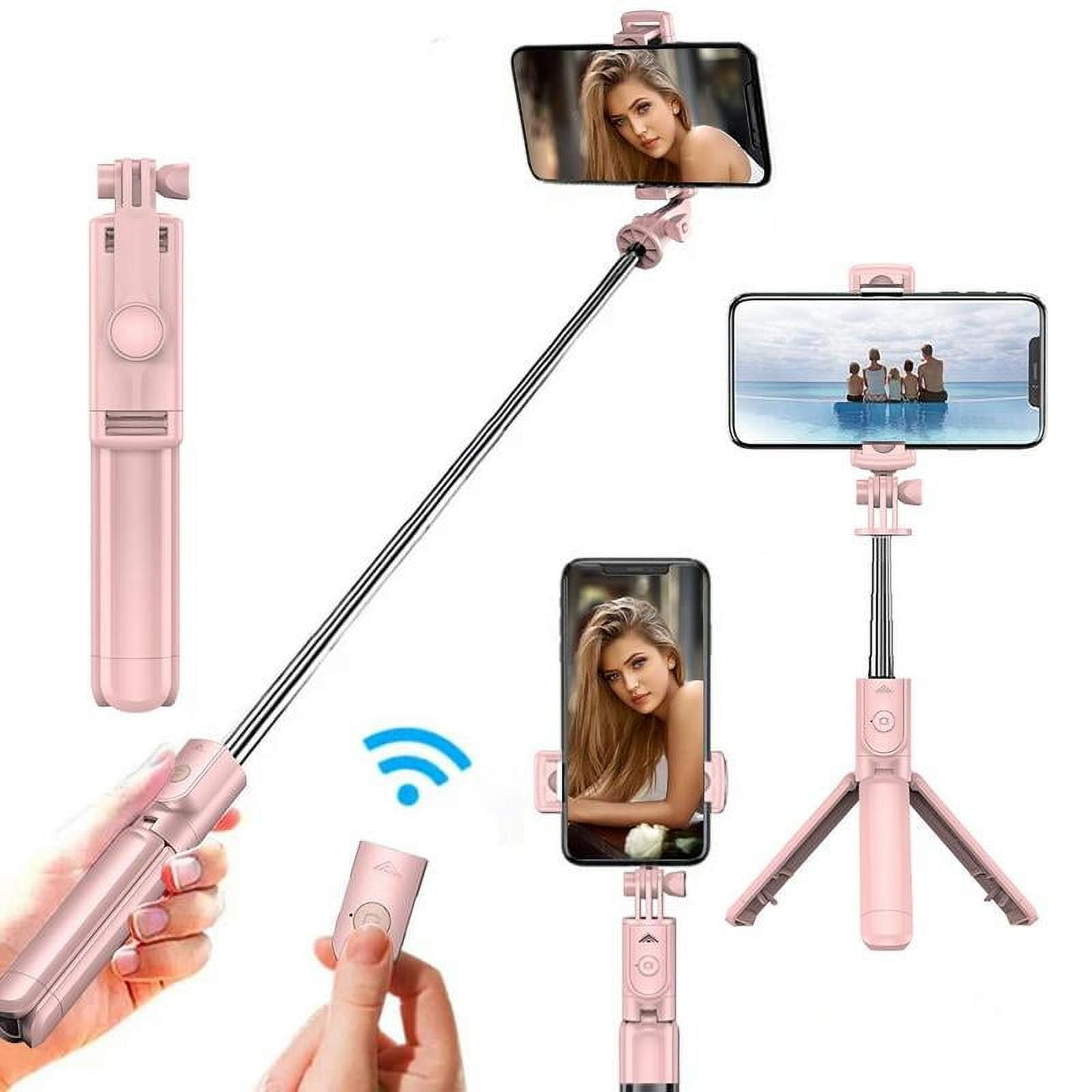 Portable Telescopic Selfie Stick Tripod with Remote Control, Bluetooth ...