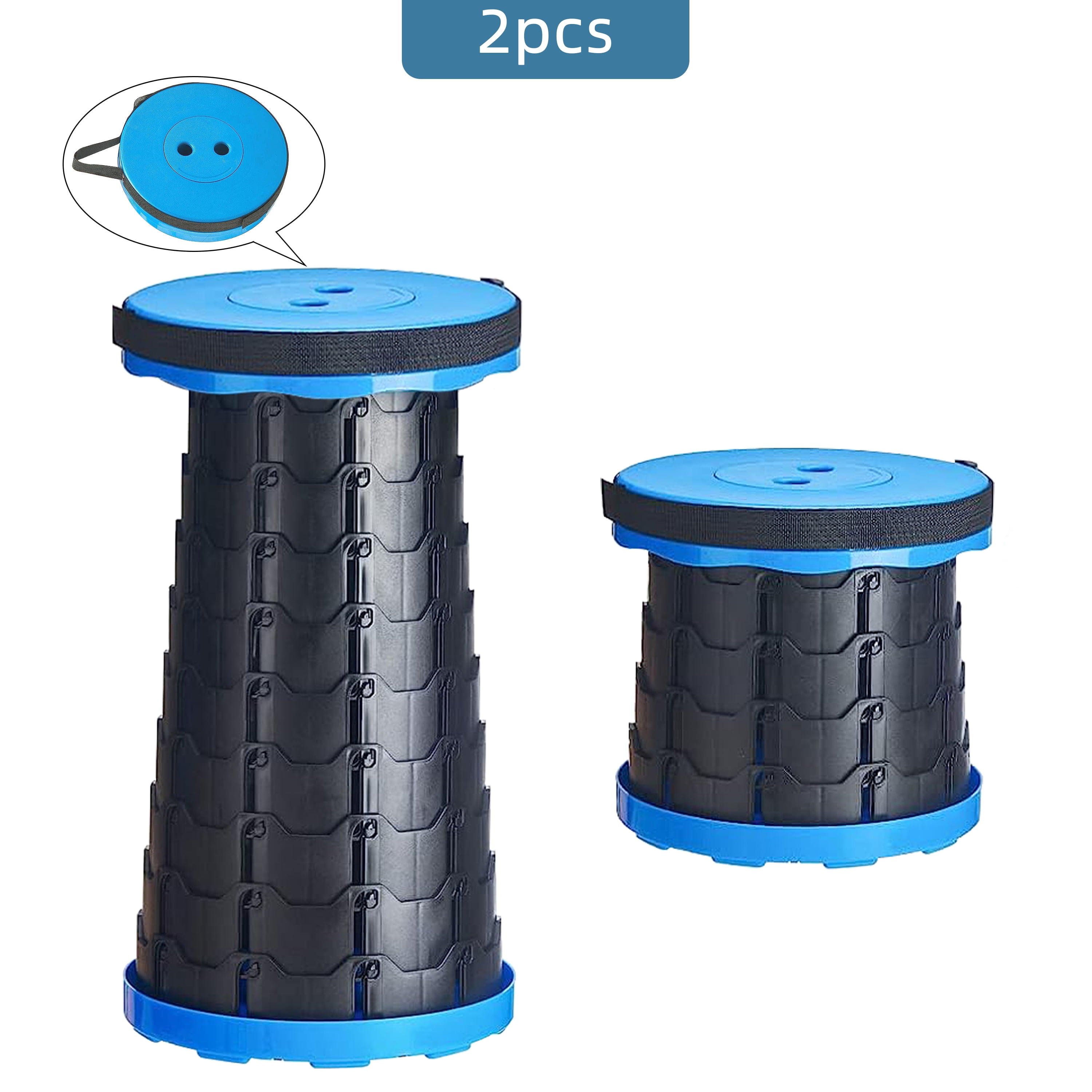 WZCPCV 2Pcs Collapsible Telescopic Stool, 550lbs Load, for Hiking ...