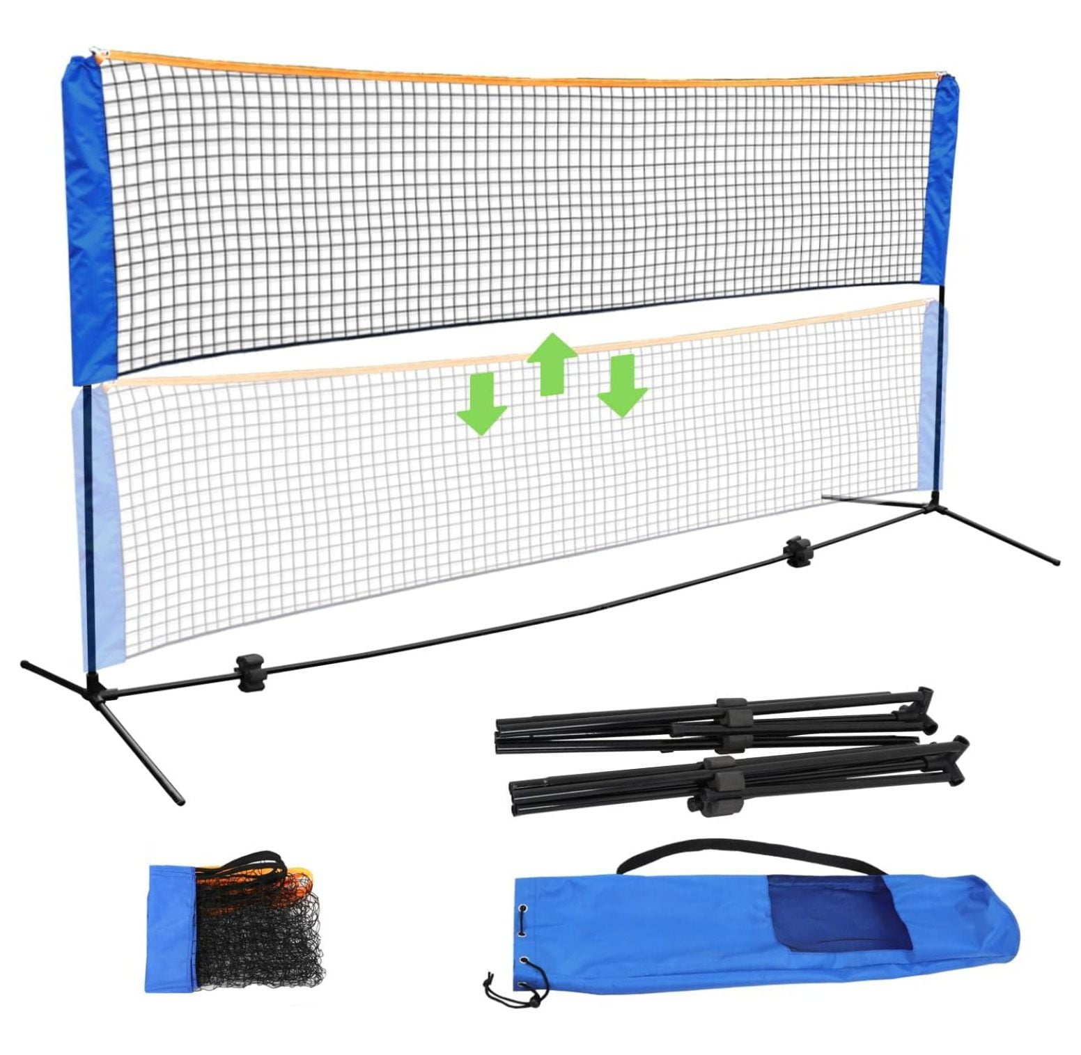 Portable Tennis Net, 10FT x 5FT Height Adjustable Badminton Pickleball ...