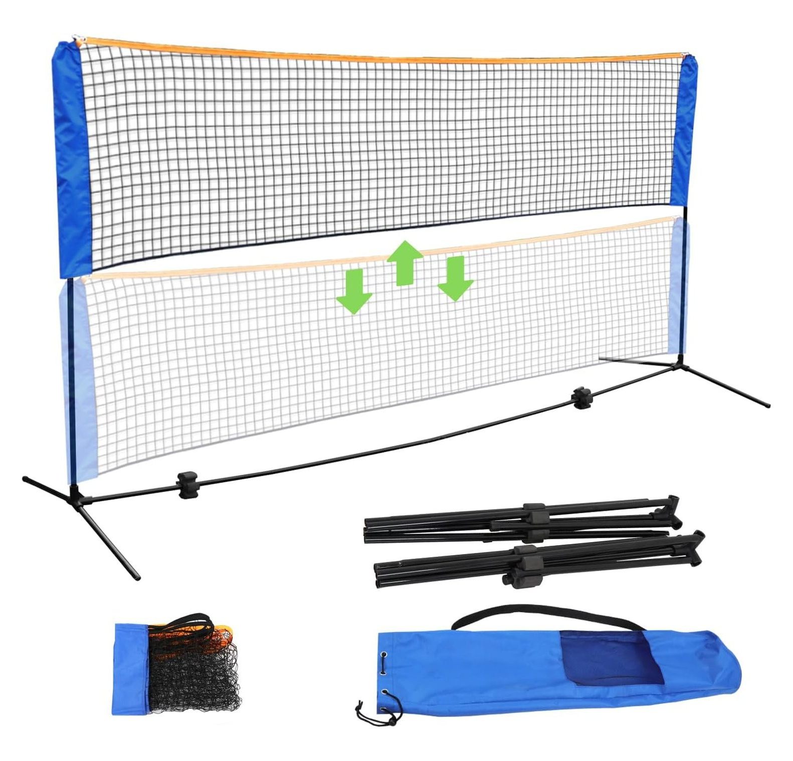 Portable Tennis Net, 10FT x 5FT Height Adjustable Badminton Pickleball ...