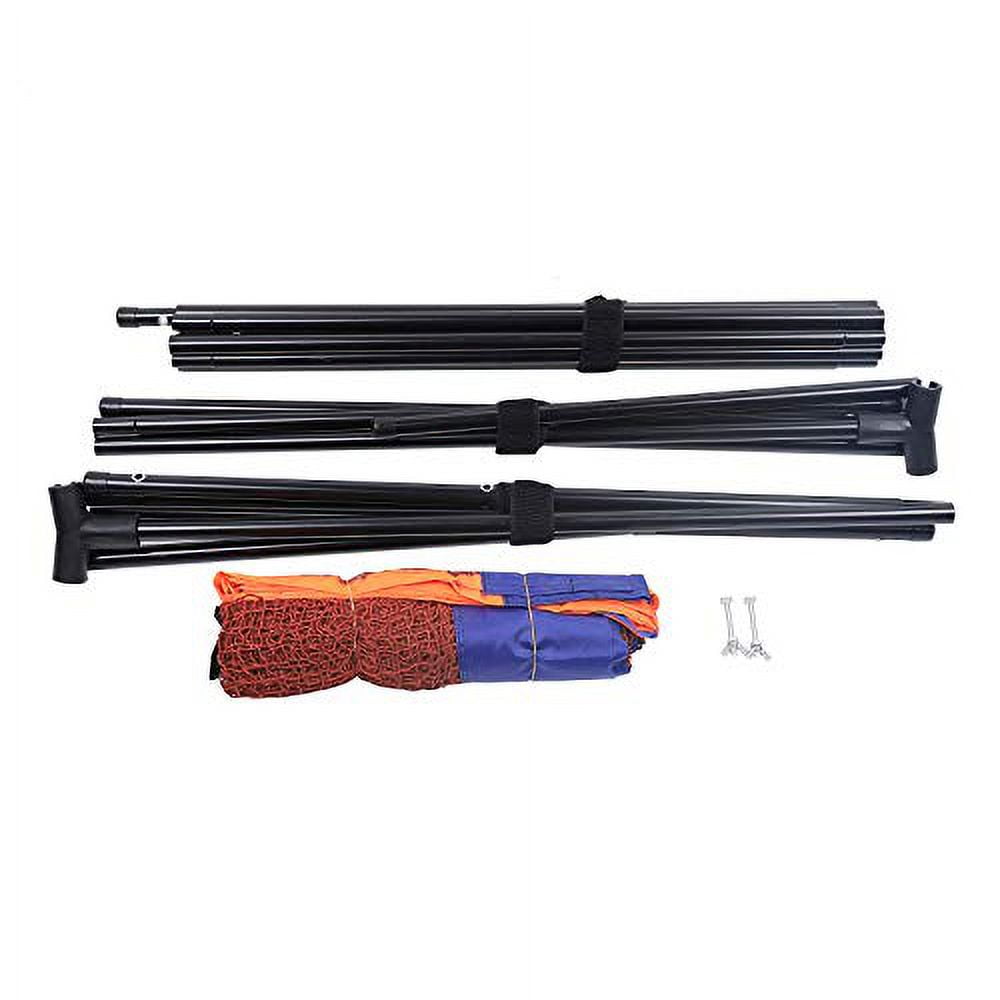 Portable Tennis Net,Stainless Steel Poles Badminton Net Set Adjustable ...