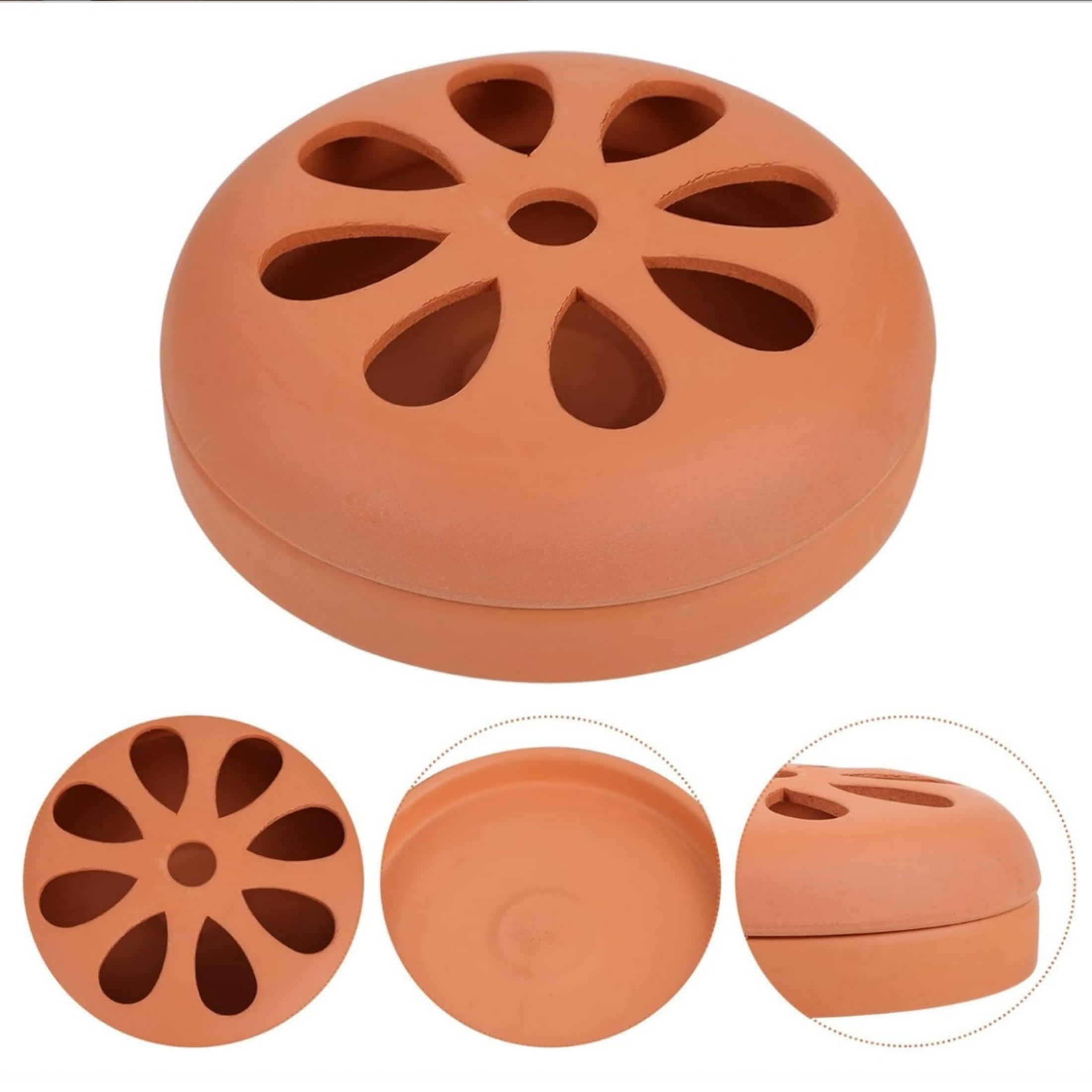 Portable Terracotta Mosquito Coil Burner with Ash Catcher, 1 Count ...