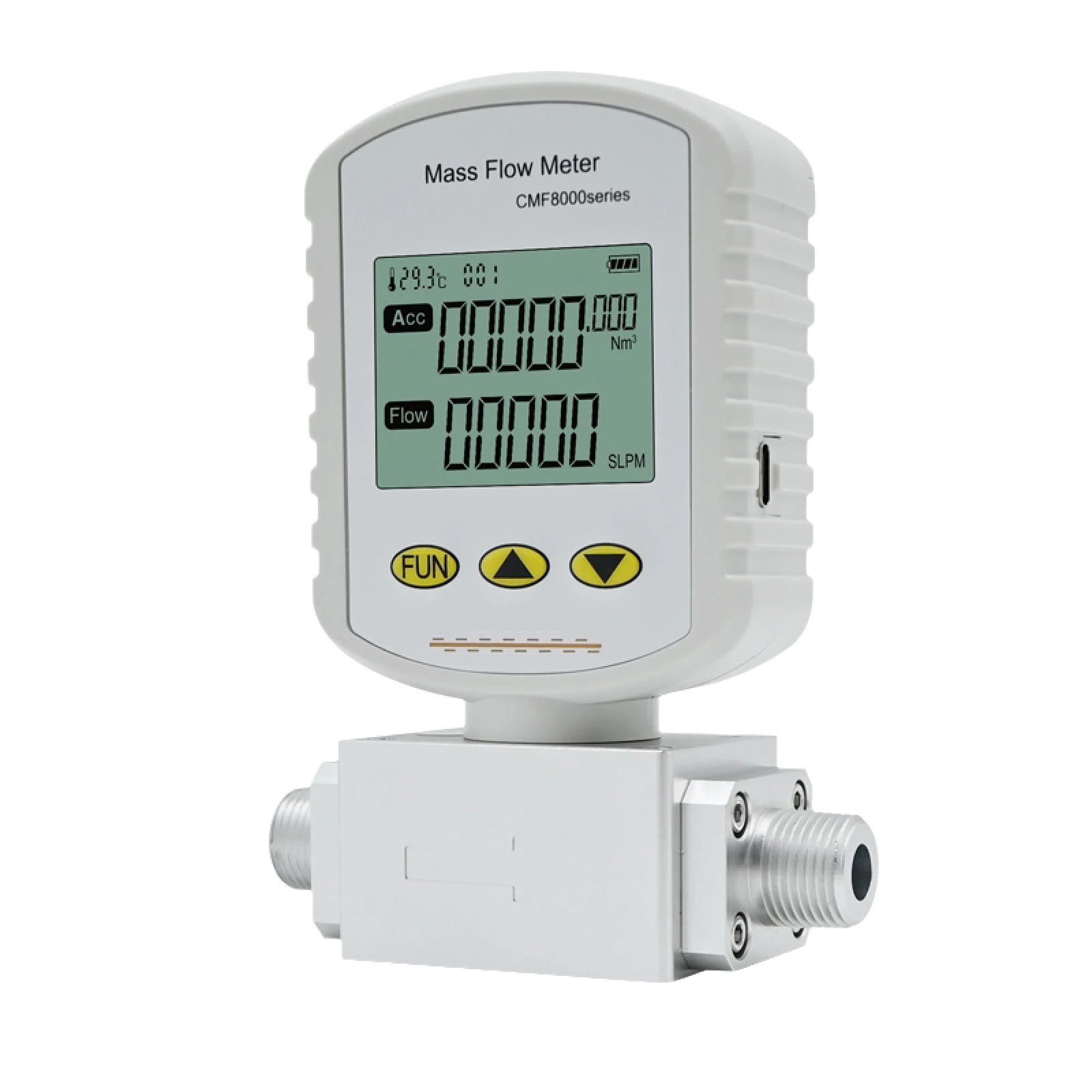 Portable Thermal Mass Flow Meter 15V RS485 Gas Mass Flow Sensor For ...