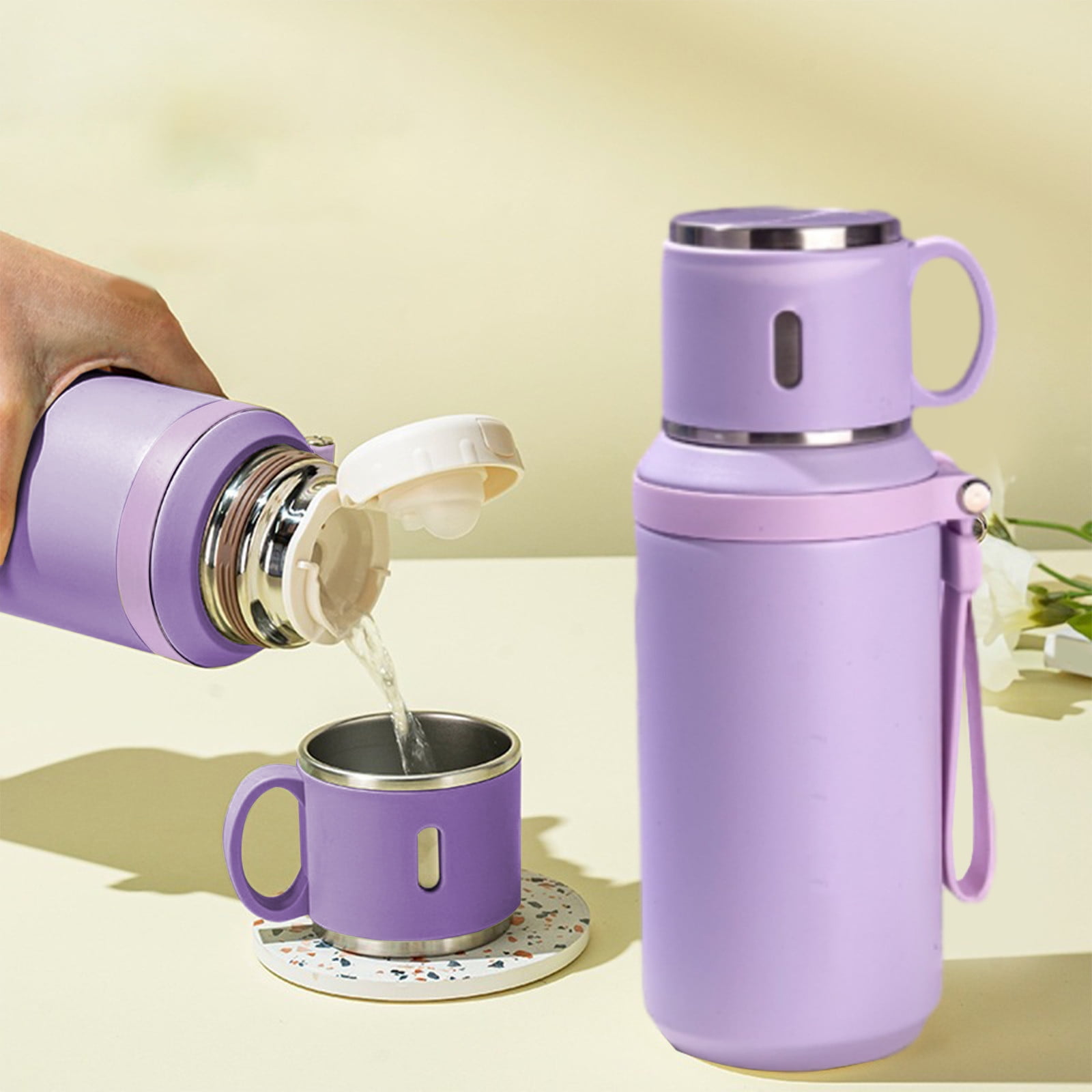 Portable Thermos Mug Cup 316 Stainless Steel Vacuum Insulation Flask Tea Water Bottle Thermal ...
