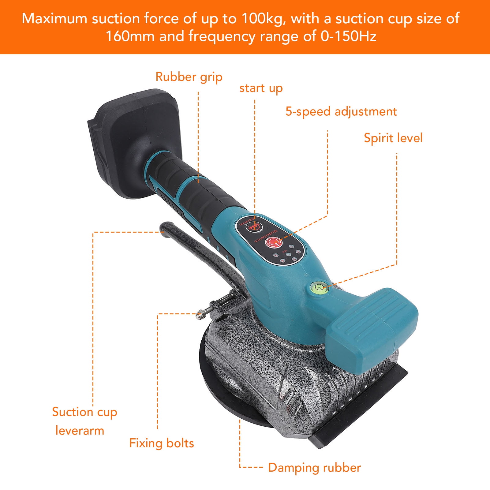 Portable Tile Vibration Tool: Powerful Suction Adjustable Speeds For ...
