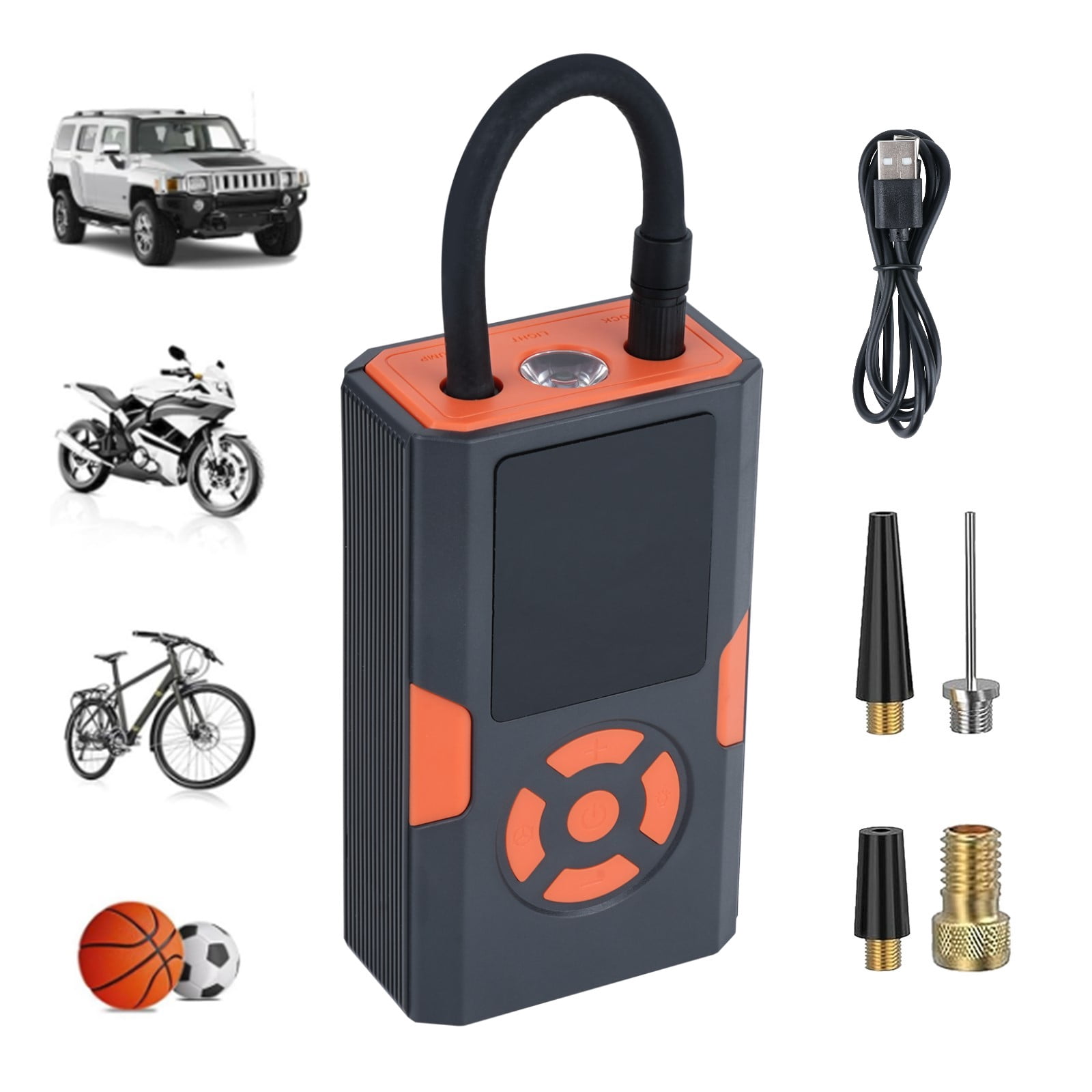 Portable Tire Inflator Air Compressor,150 PSI Air Pump with 5000mAh ...