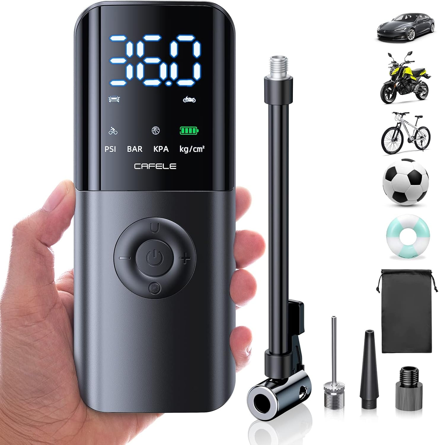 Portable Tire Inflator for Car Motorcycle [Fast & Easy for Air ...