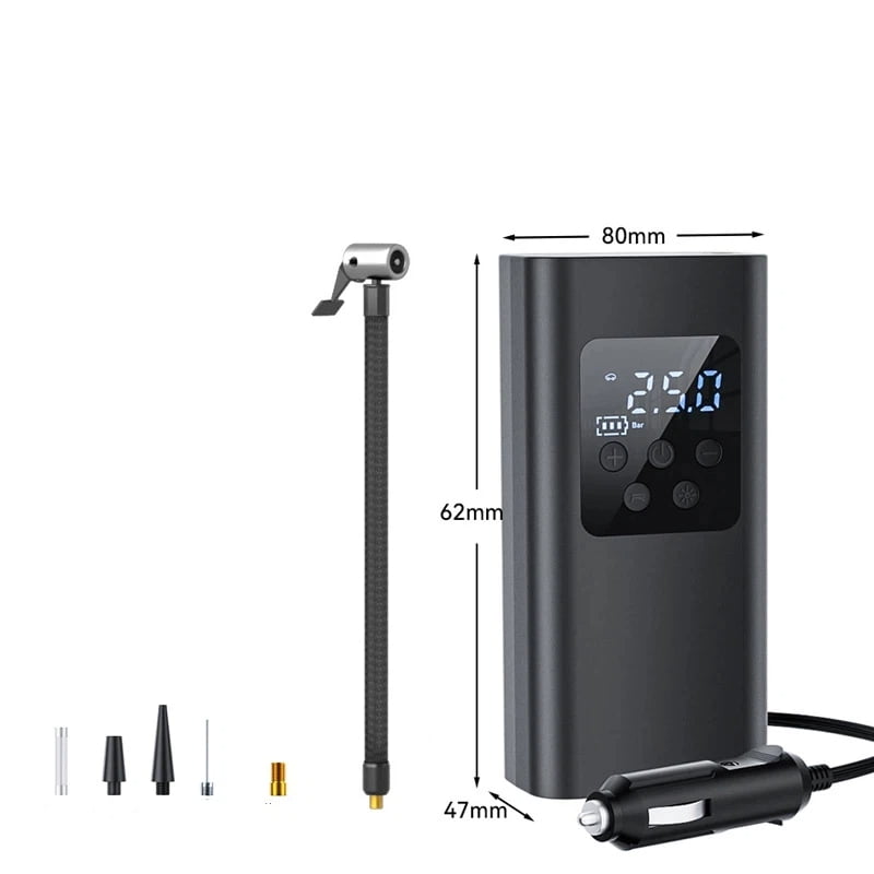 Portable Tire Inflator, Cordless Air Pump Automatic Tire Inflator, Air Pump for Car Tires Bike ...