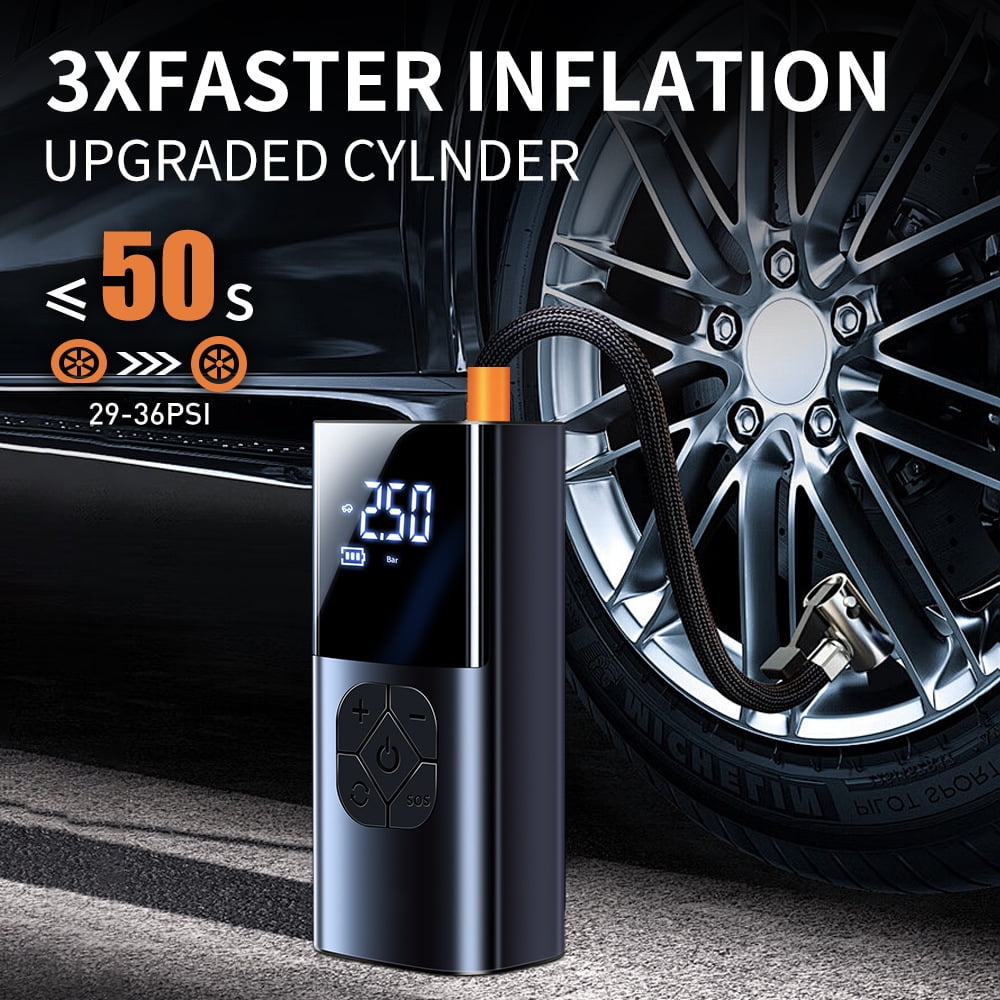 Portable Tire Inflator, Cordless Portable Tire Inflator - 150 Psi ...